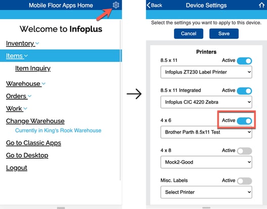 Infoplus Product Update: Auto Print in Mobile Floor Apps